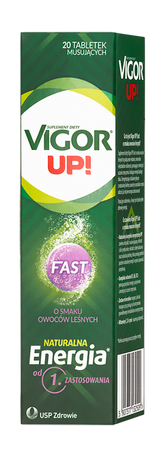 Vigor UP! Fast, 20 tabletek musujących, o smaku owoców leśnych | LEKI I ...